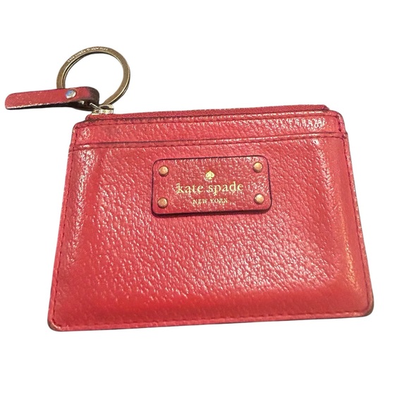kate spade | Accessories | Kate Spade Vibrant Red Key Card Holder ...